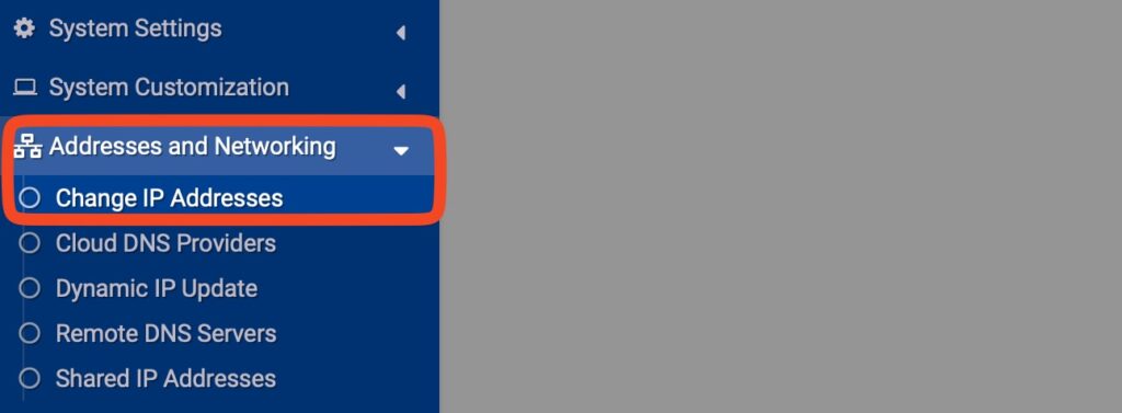 Cómo cambiar la IP de un servidor con Virtualmin, Webmin