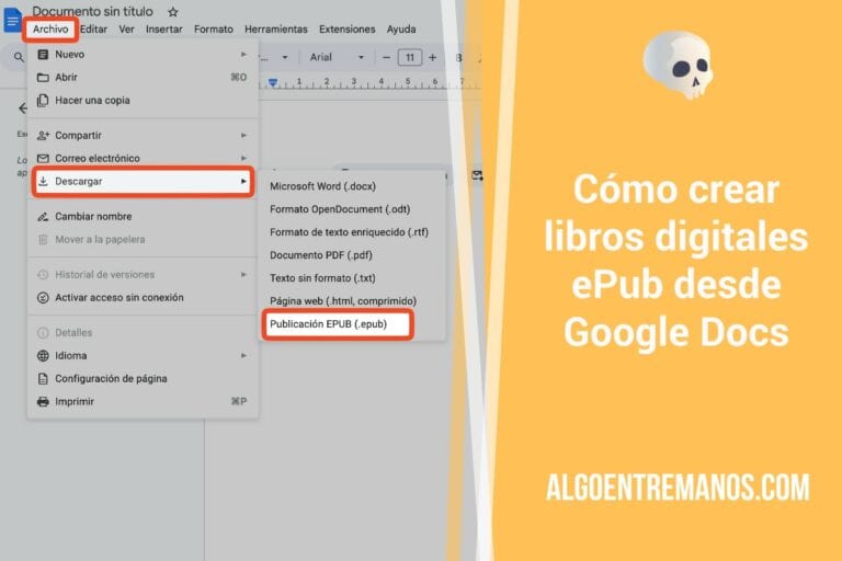 Cómo crear libros digitales ePub desde Google Docs