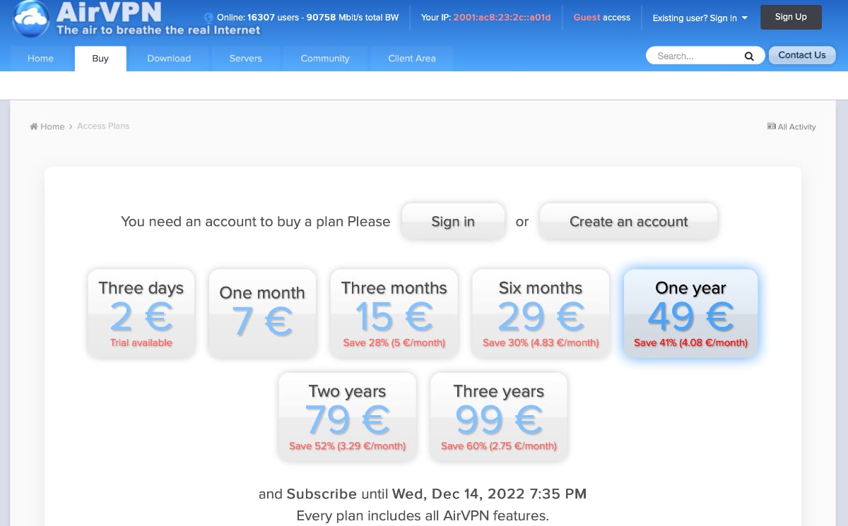 AirVPN - Review y opinión: La VPN para usuarios avanzados