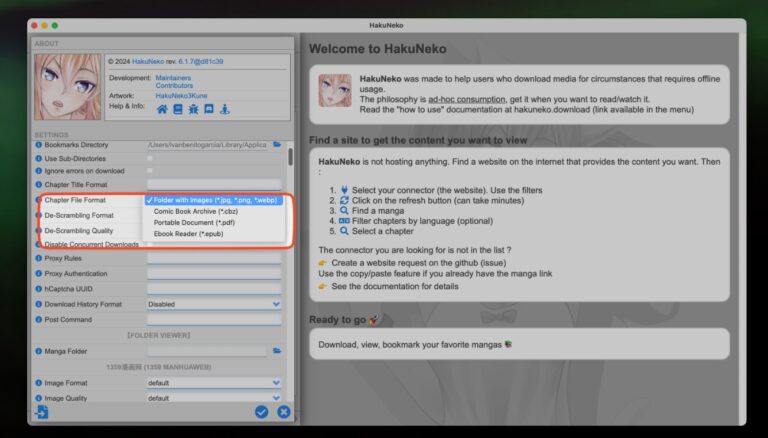 Cómo funciona Hakuneko, el programa para leer mangas y ver anime