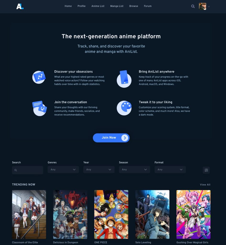 MyAnimeList vs. AniList vs. Kitsu para seguir manga y anime