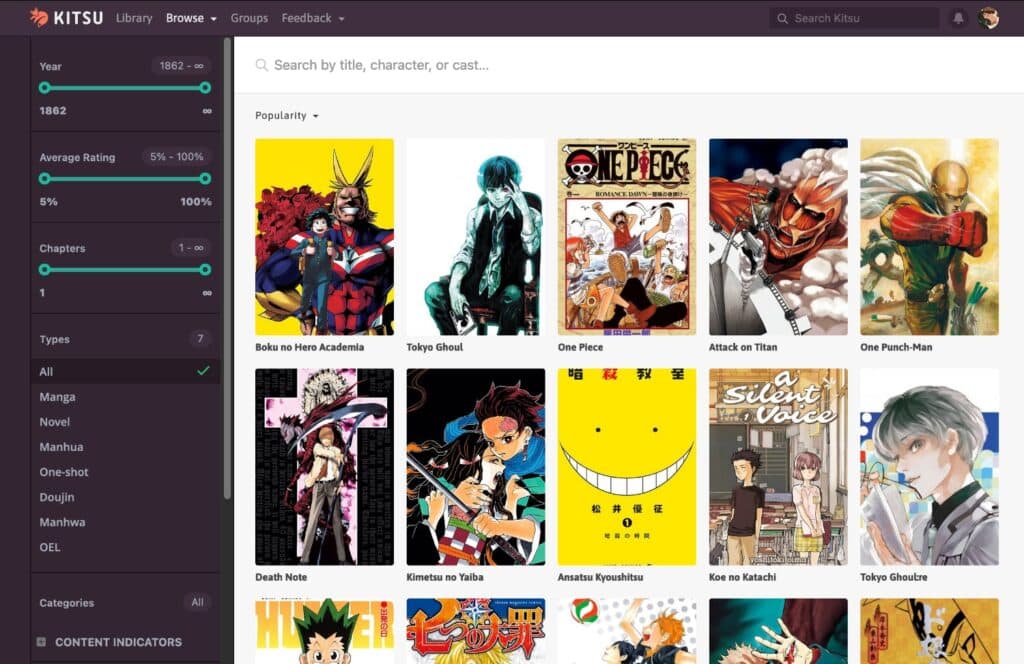 Cómo usar Kitsu para seguir manga y anime
