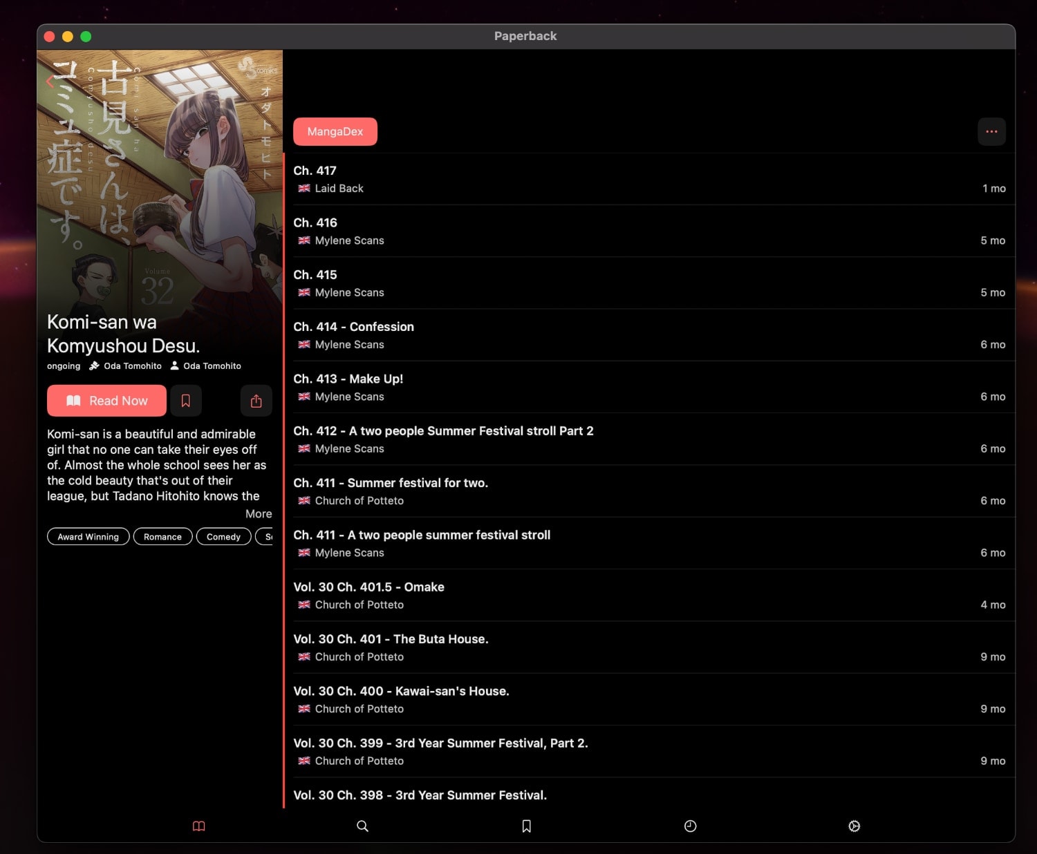 Cómo leer manga en iPhone, iPad con la app Paperback
