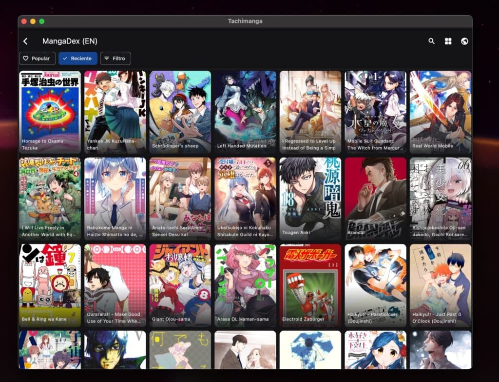 Tachimanga: Tachiyomi para iPhone (iOS) para leer manga