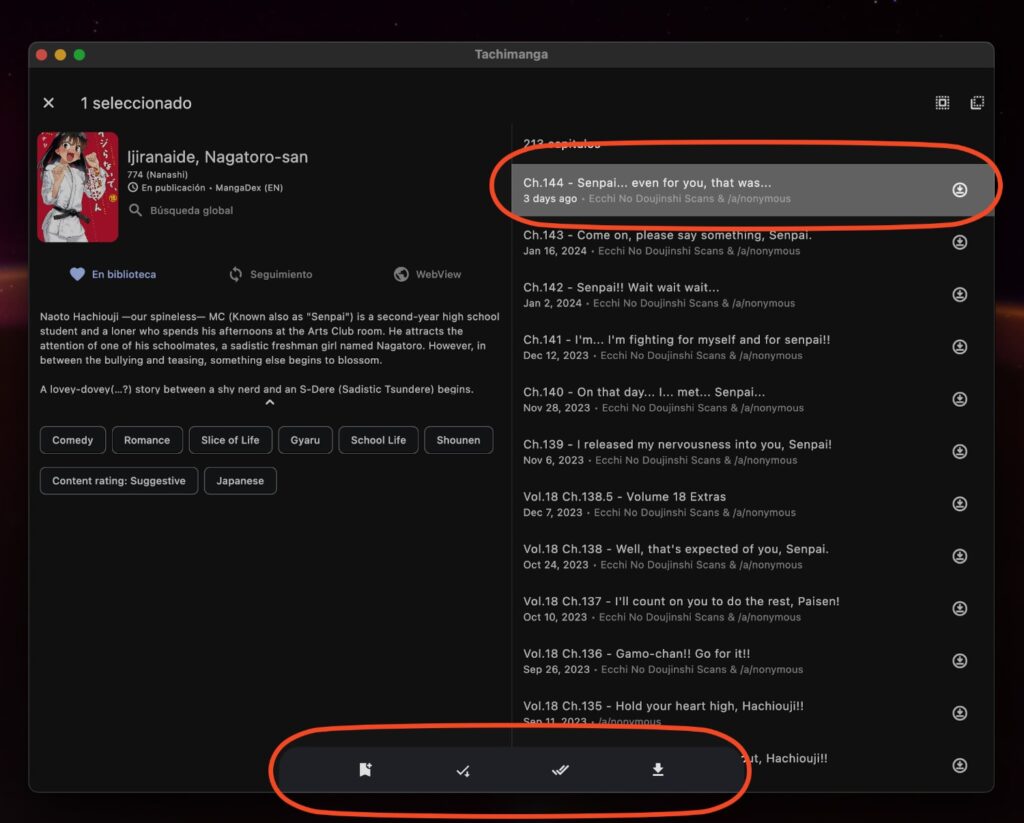 Tachimanga: Tachiyomi para iPhone (iOS) para leer manga