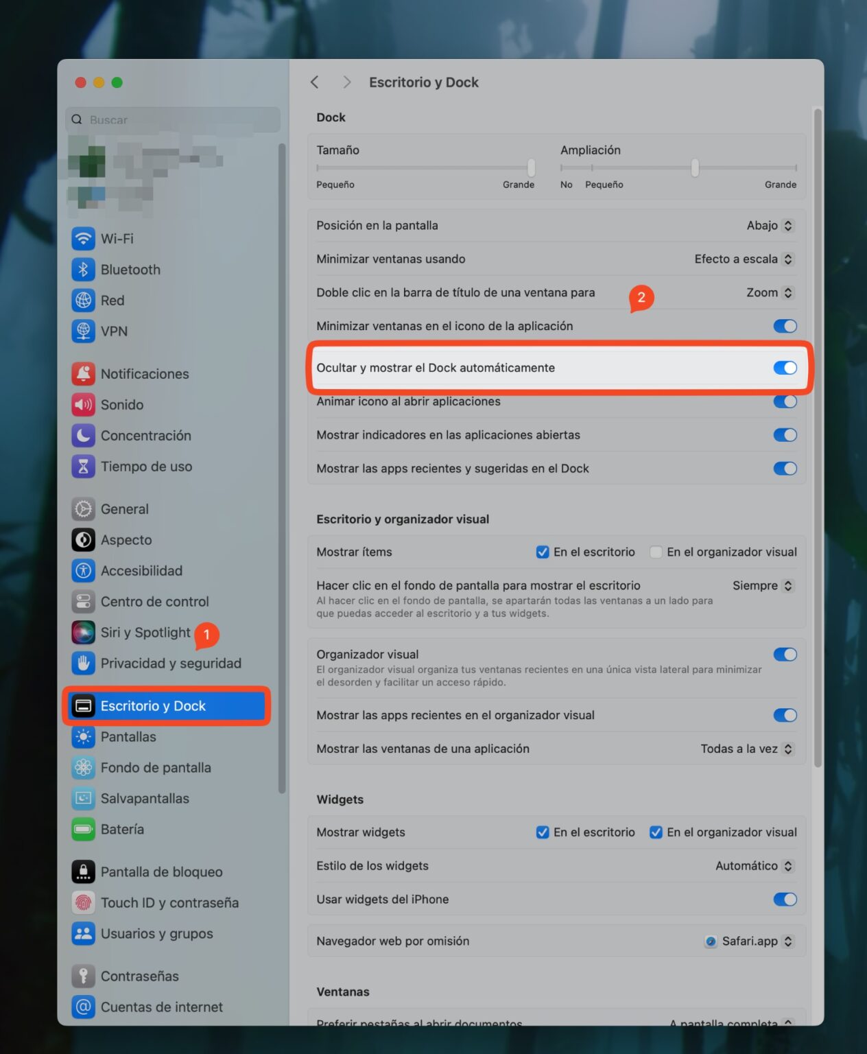 Cómo ocultar el dock y la barra de menús en MacOS (Mac)