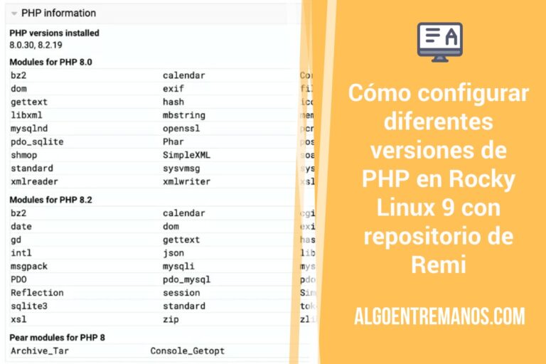 Cómo configurar diferentes versiones de PHP en Rocky Linux 9 con