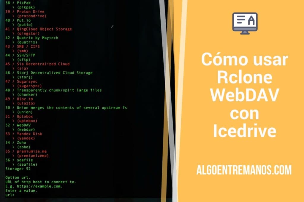 Cómo usar Rclone WebDAV con Icedrive