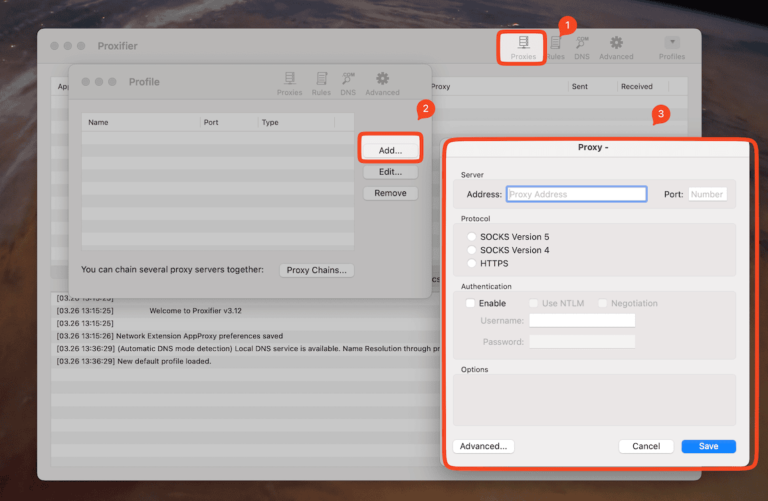 Cómo usar Proxifier con proxies privados en macOS
