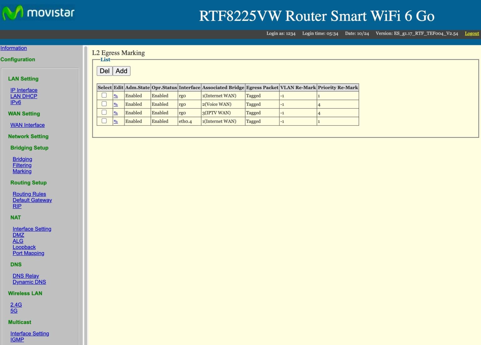 Cómo configurar el router Movistar Smart Wifi 6 Go (RTF8225VW) en modo