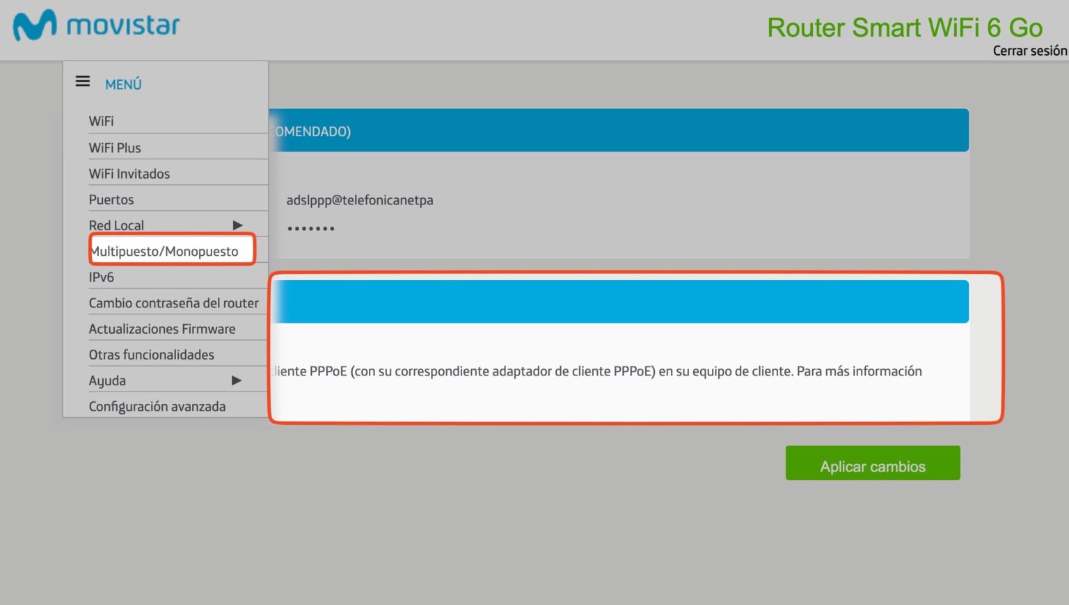 Cómo configurar el router Movistar Smart Wifi 6 Go (RTF8225VW) en modo